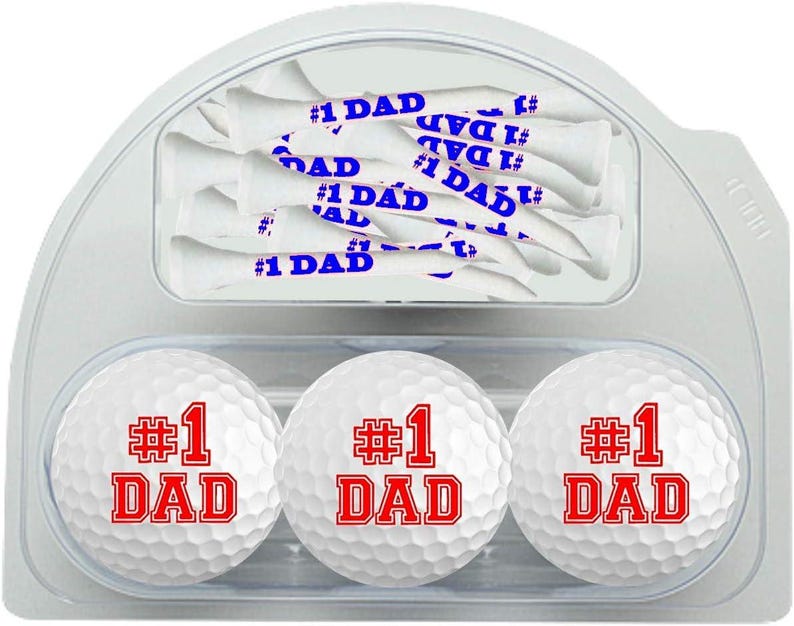 Number One Dad Golf Ball Gift Set – Tournament Quality Balls, Tees - Etsy