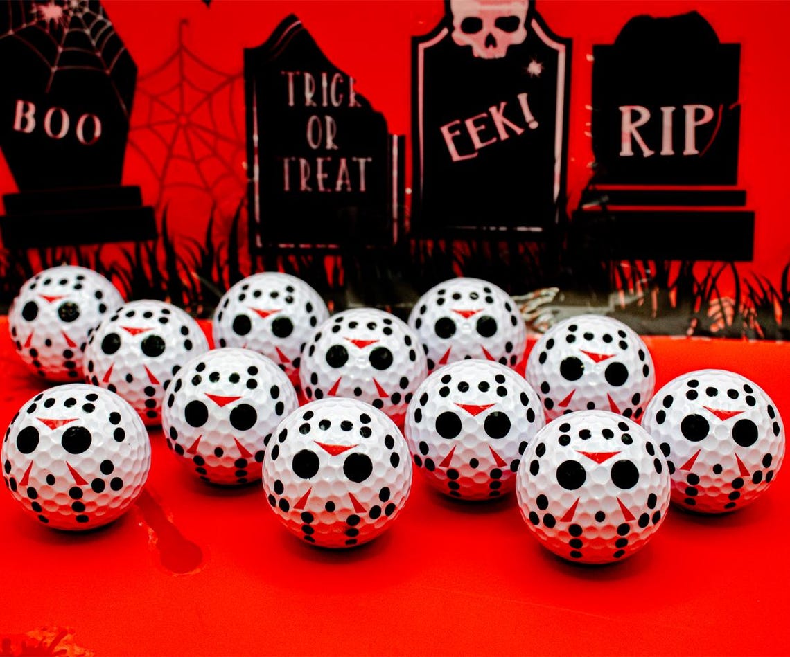 Horror Hockey Mask Golf Balls - Halloween Golf Humor Accessory - Etsy