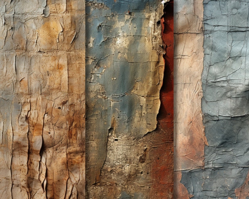 Weathered Fabric Junk Journal Paper. Digital Paper of Distressed ...