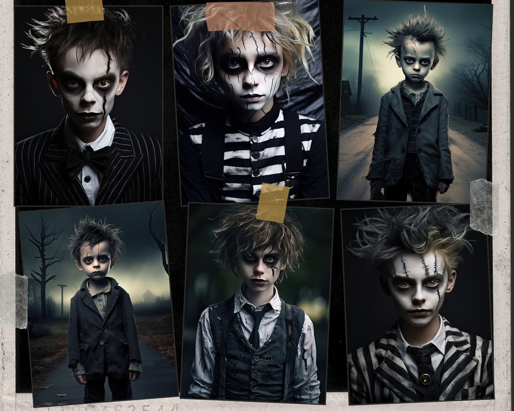 Gothic Tim Burton Boy. Digital Paper and JPEG Files of Tim - Etsy