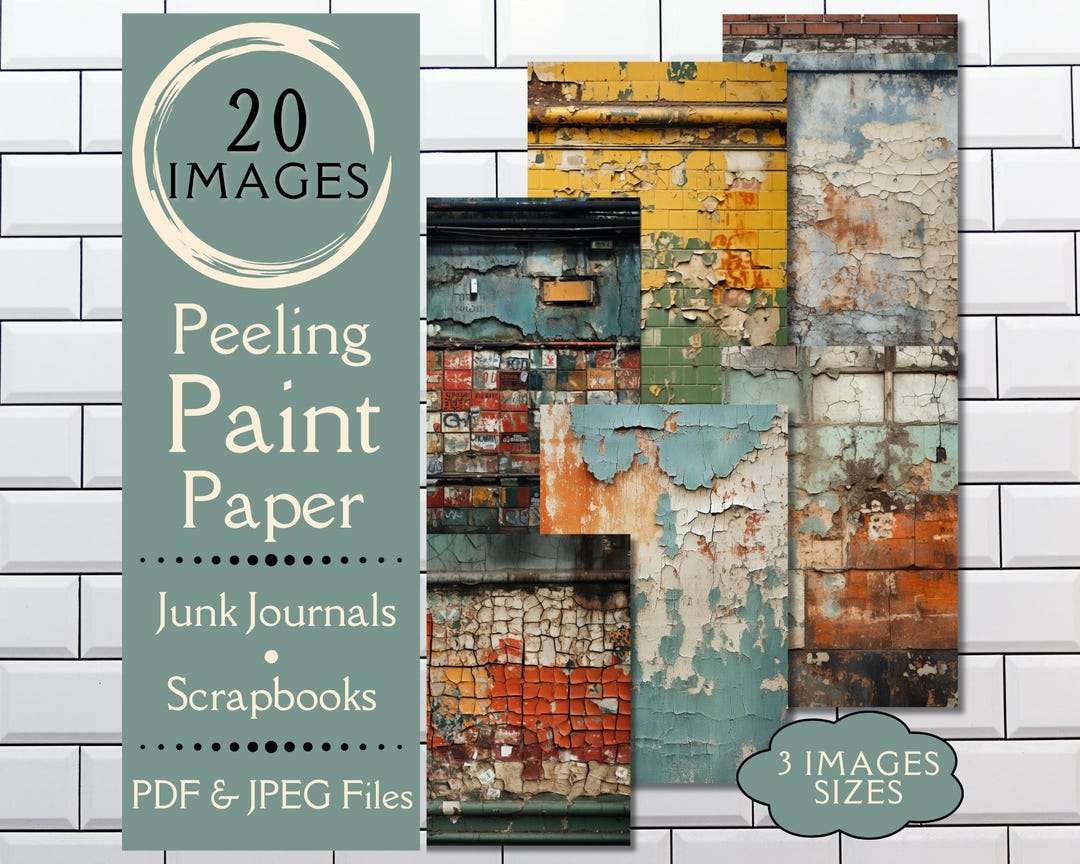 Distressed Subway Paint Junk Journal Paper. Digital Paper of Peeling ...