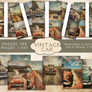 Vintage Grunge Car Junk Journal Paper. Digital Paper of Decaying Old ...