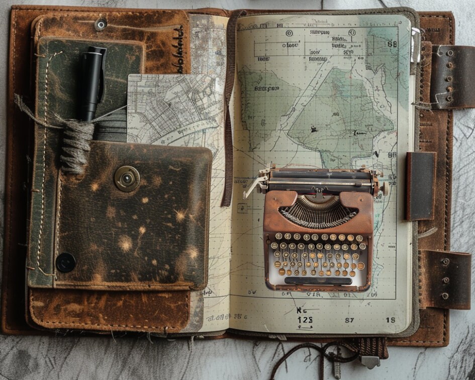 Vintage Typewriters Junk Journal Clipart. Digital Paper of Antique ...