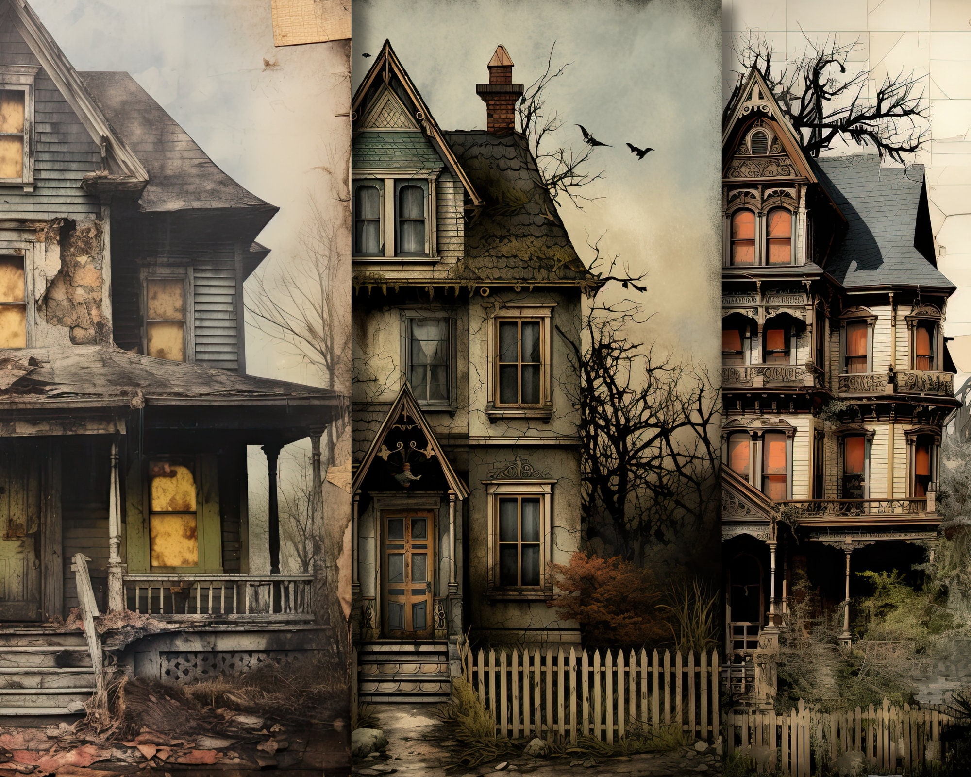 Vintage Old House Junk Journal Paper. Digital Paper of Decaying Old ...