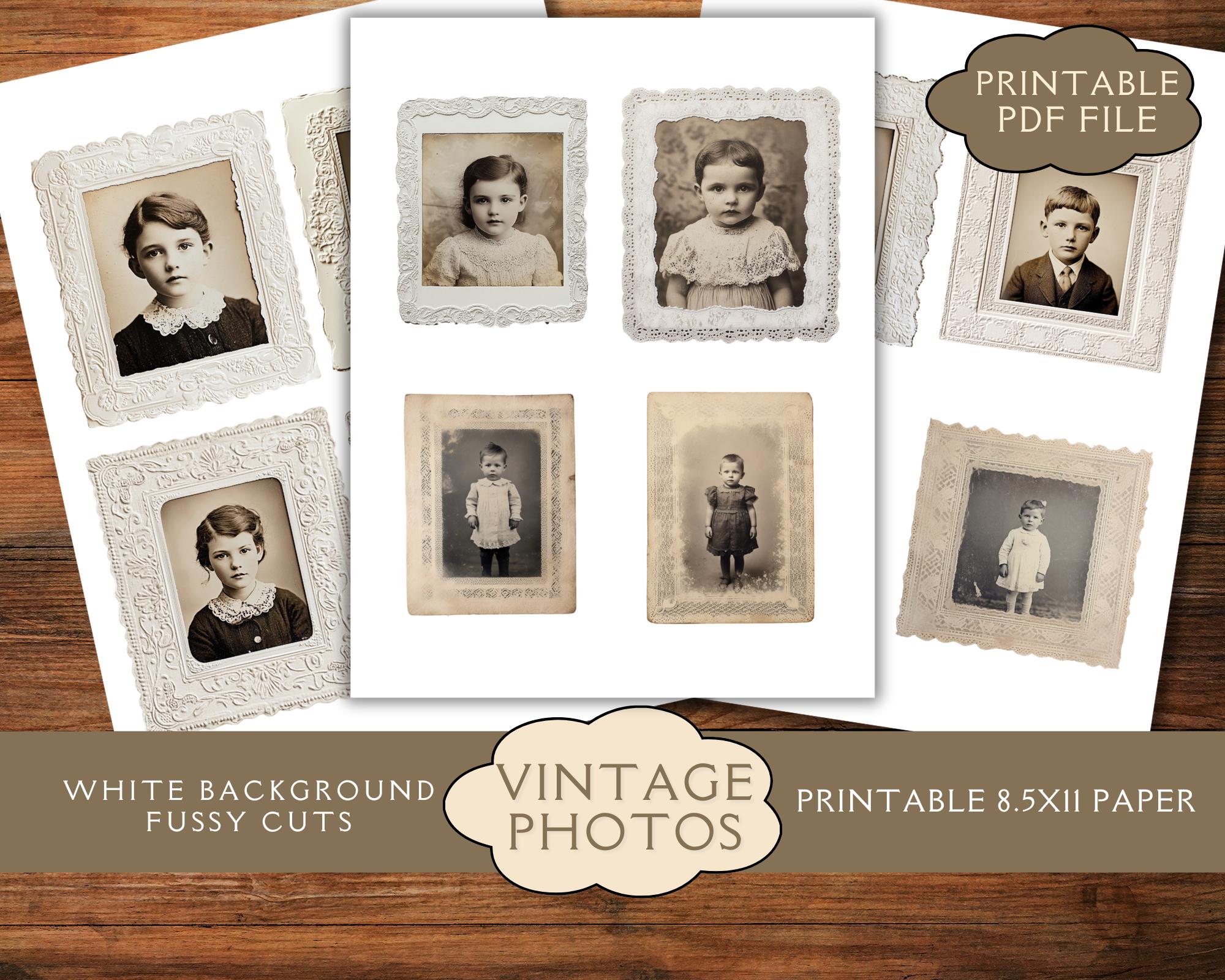 Early 1900s Vintage Photos Ephemera. Digital Paper Fussy Cuts and PNG ...