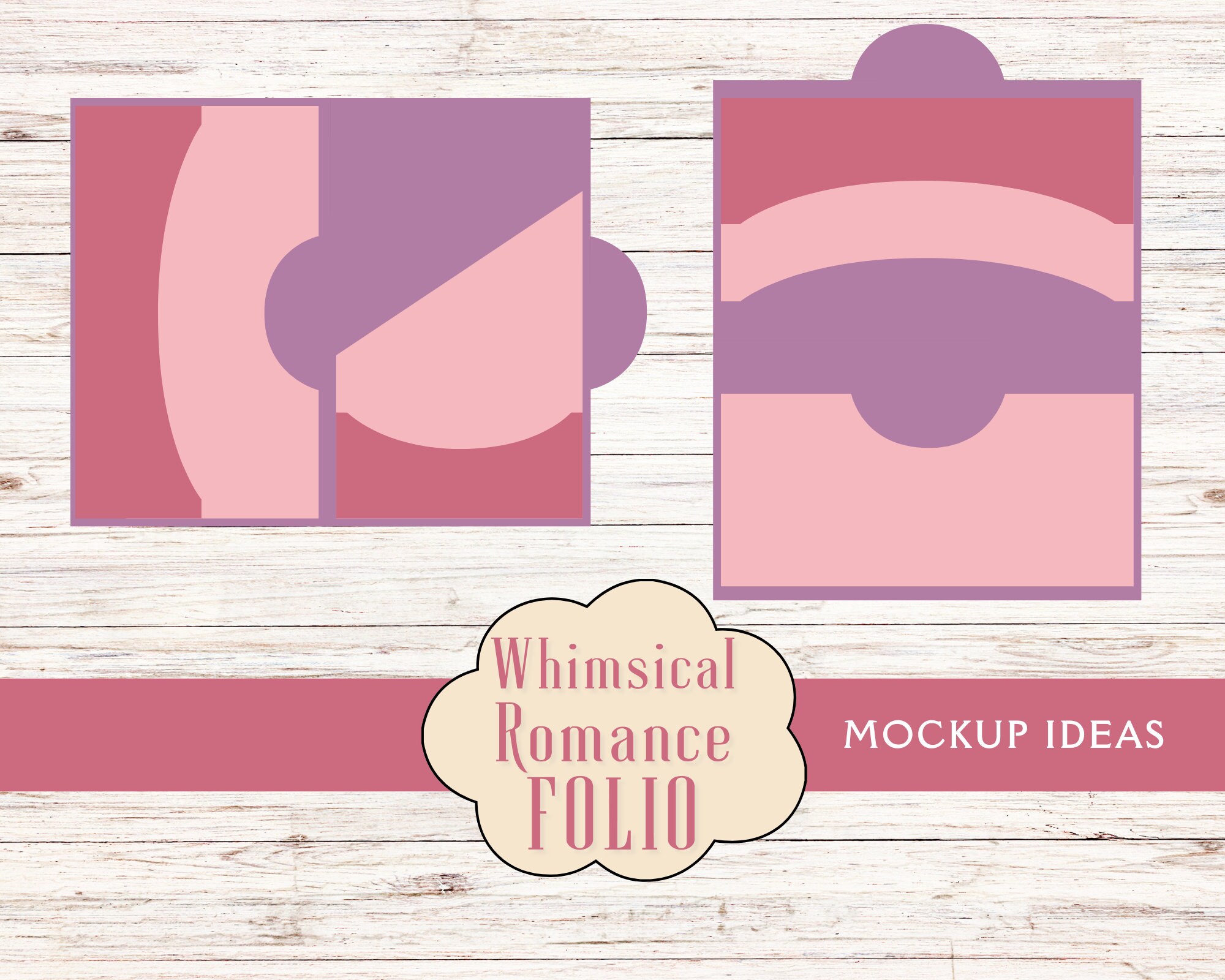 Whimsical Romance Folio Kit. Digital Paper of Quirky Pink Envelopes ...
