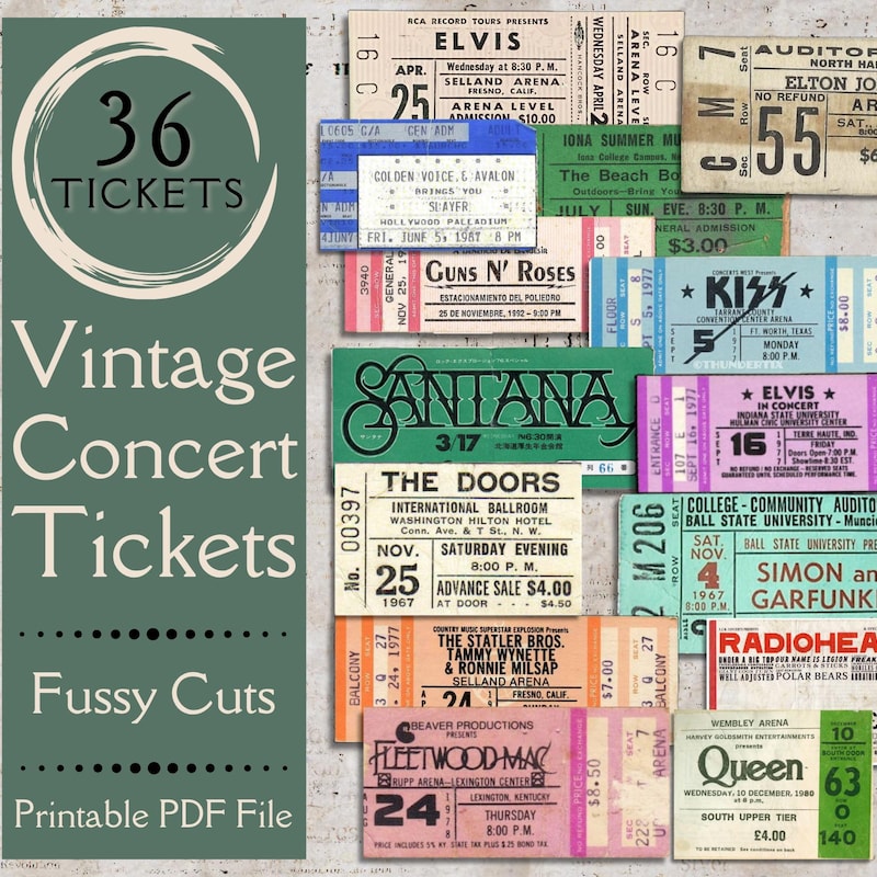 Vintage Ticket Stubs - Etsy