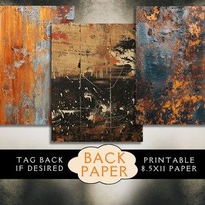 Vintage Grunge Halloween Junk Journal Tags. Digital Paper of Gothic ...