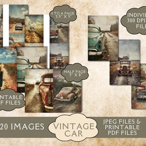 Vintage Grunge Car Junk Journal Paper. Digital Paper of Decaying Old ...