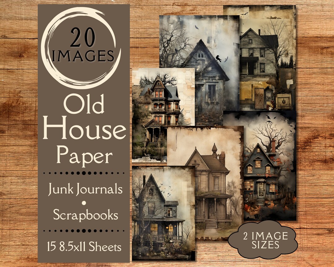Vintage Old House Junk Journal Paper. Digital Paper of Decaying Old ...