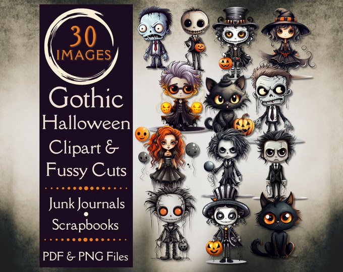 Gothic Potion Labels Clipart for Junk Journals. Digital Paper of ...