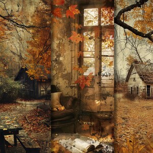 Vintage Grunge Autumn Junk Journal Paper. Digital Paper of Rustic, Cozy ...