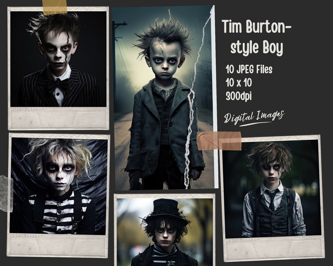 Gothic Tim Burton Boy. Digital Paper and JPEG Files of Tim - Etsy