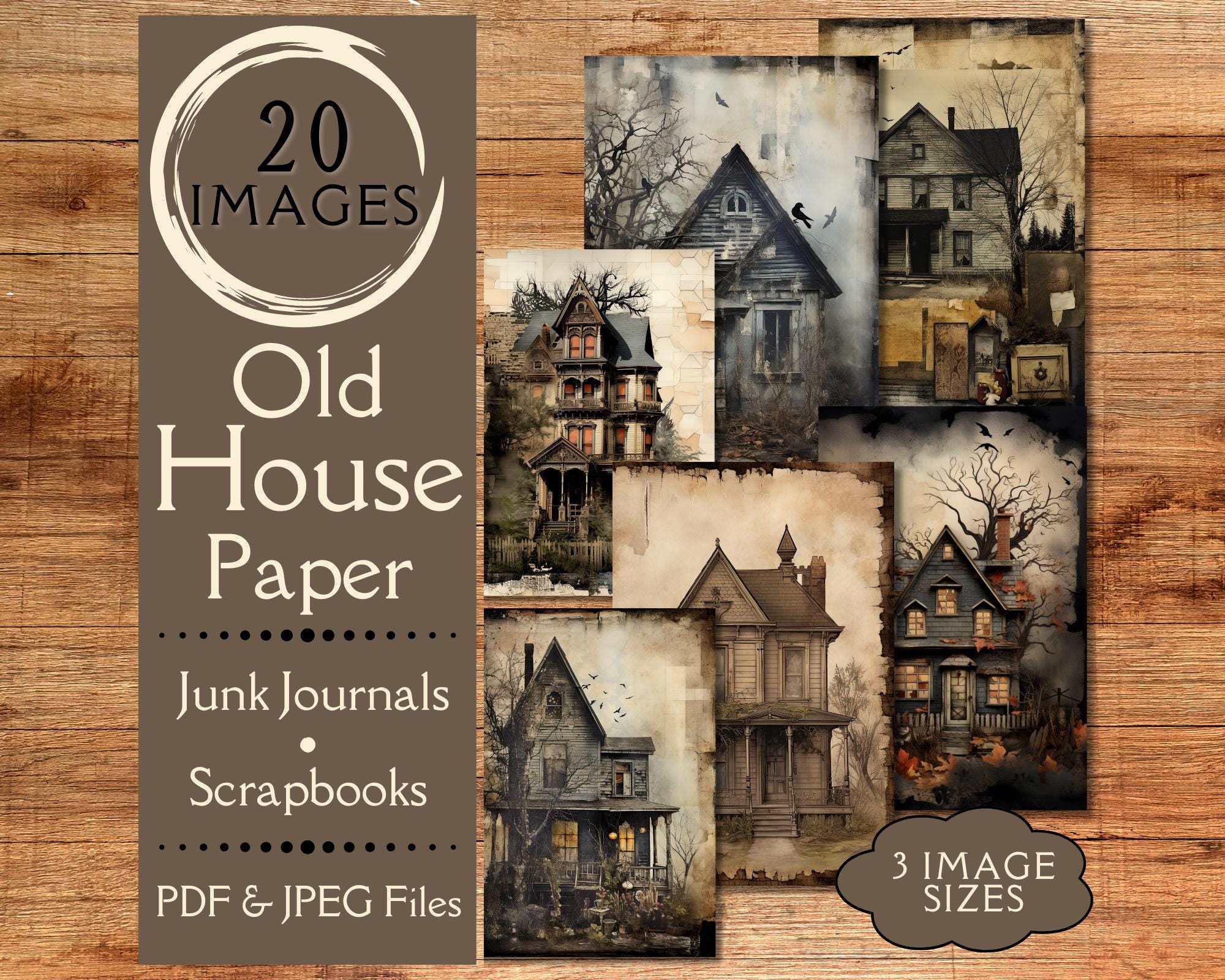 Vintage Old House Junk Journal Paper. Digital Paper of Decaying Old ...