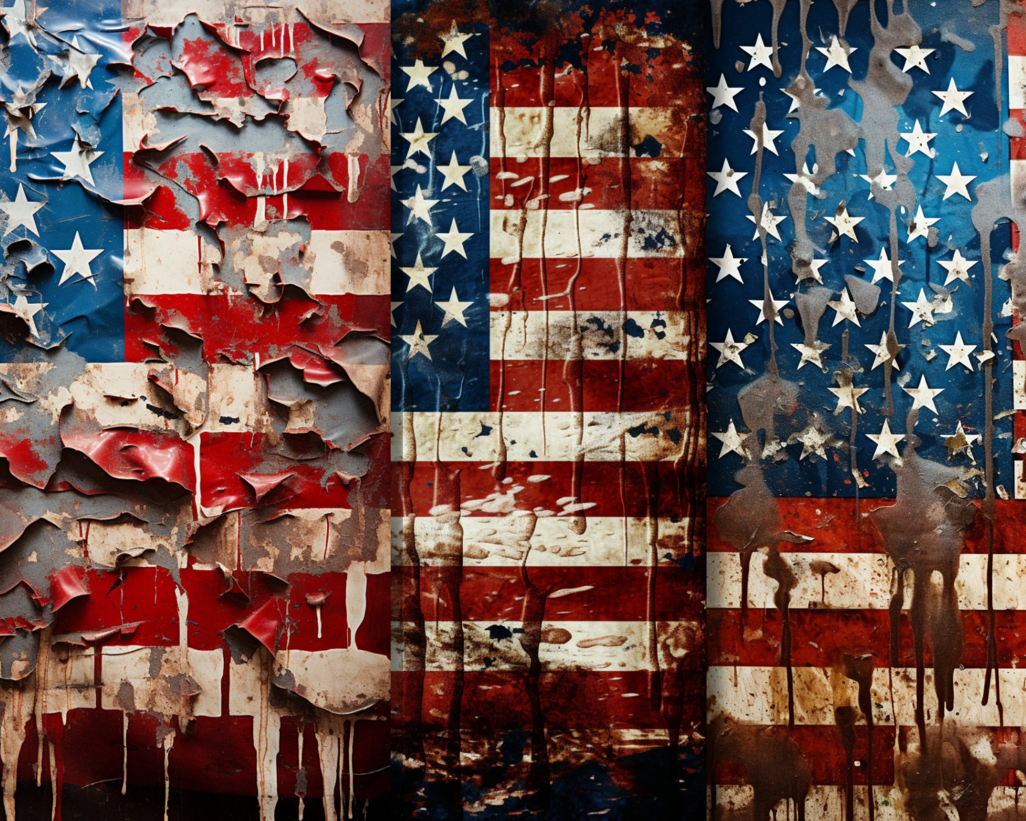 Distressed USA Flag Junk Journal Paper. Digital Paper of Grunge Flag ...