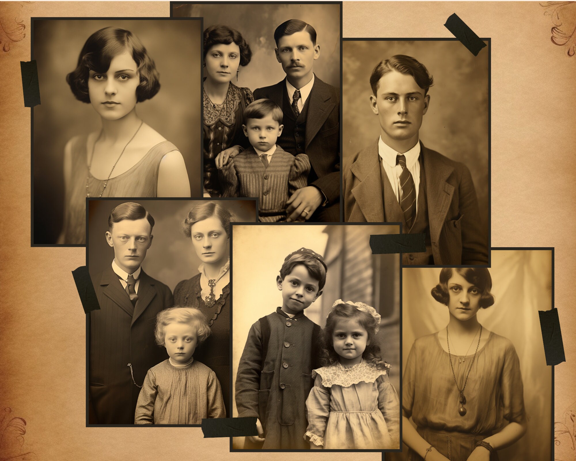 Vintage 1900s Pictures Junk Journal Paper. Digital Paper of Vintage ...