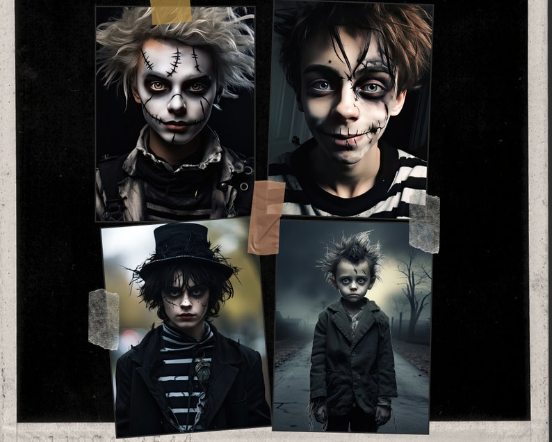 Gothic Tim Burton Boy. Digital Paper and JPEG Files of Tim - Etsy