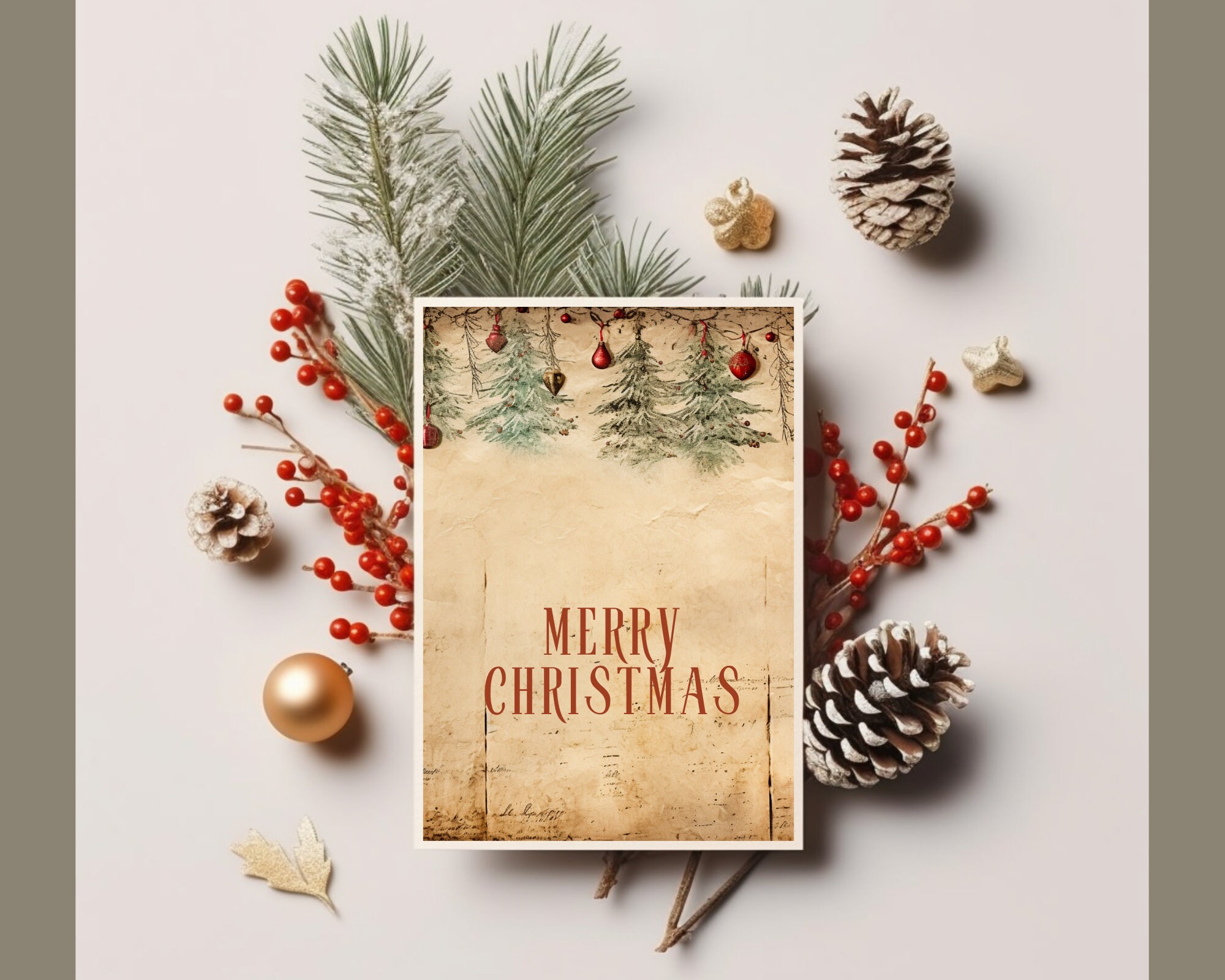 Vintage Christmas Junk Journal Paper. Digital Paper of Country ...