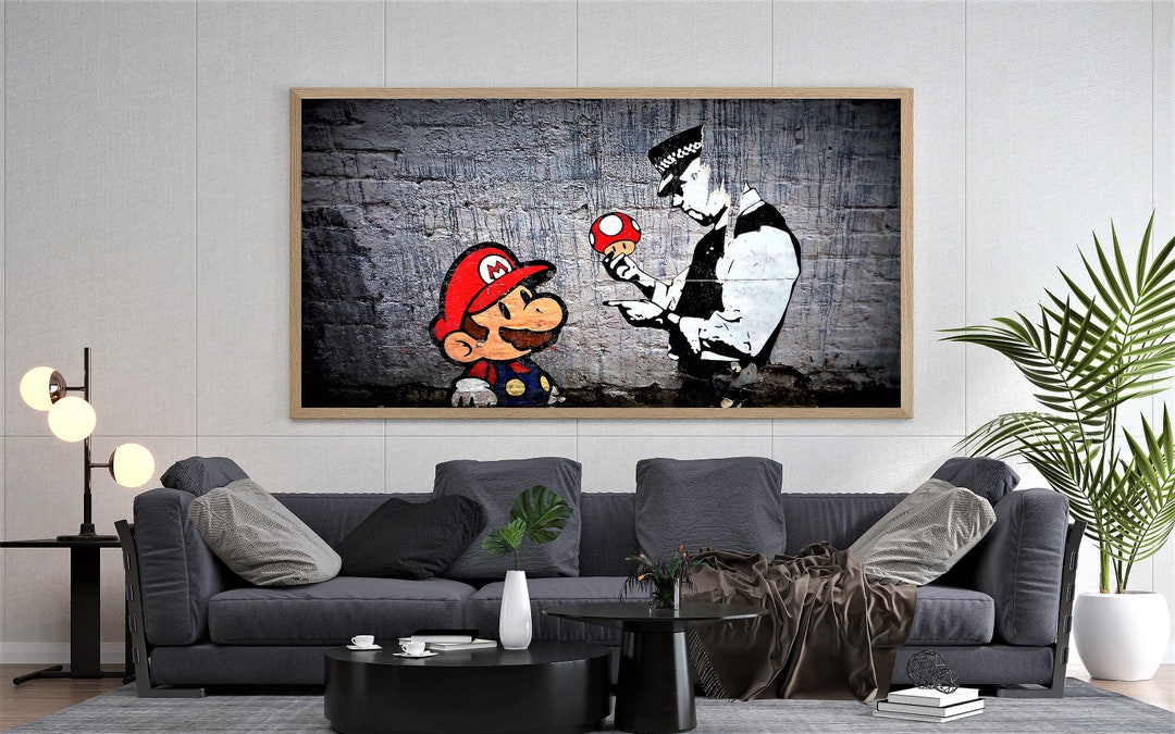 Super Mario, Banksy, Super Mario Grafitti, cartel imprimible de Mario ...