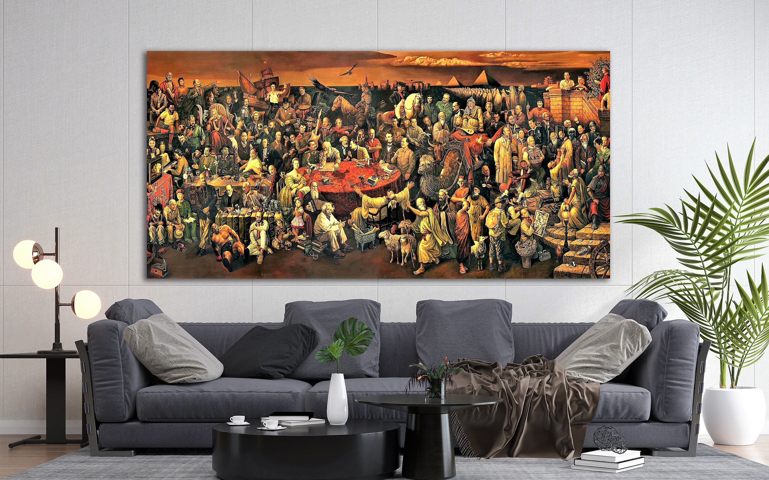 Discussing the Divine Comedy, 103 Famous People, Canvas Wall Art, Dante ...