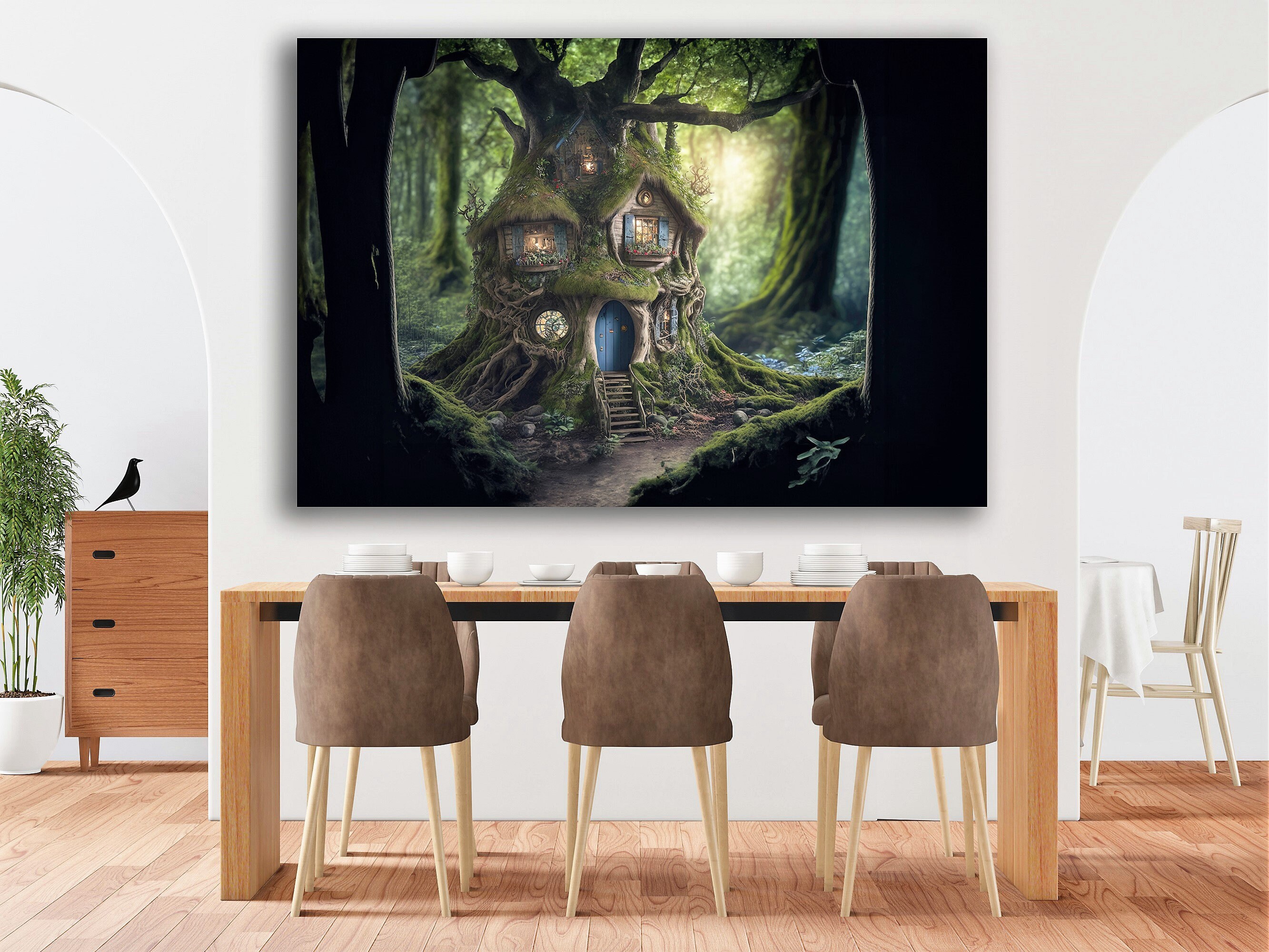 Mysterious Forest, Fantasy Art Forest, Forest Wall Art, Magical Forest ...