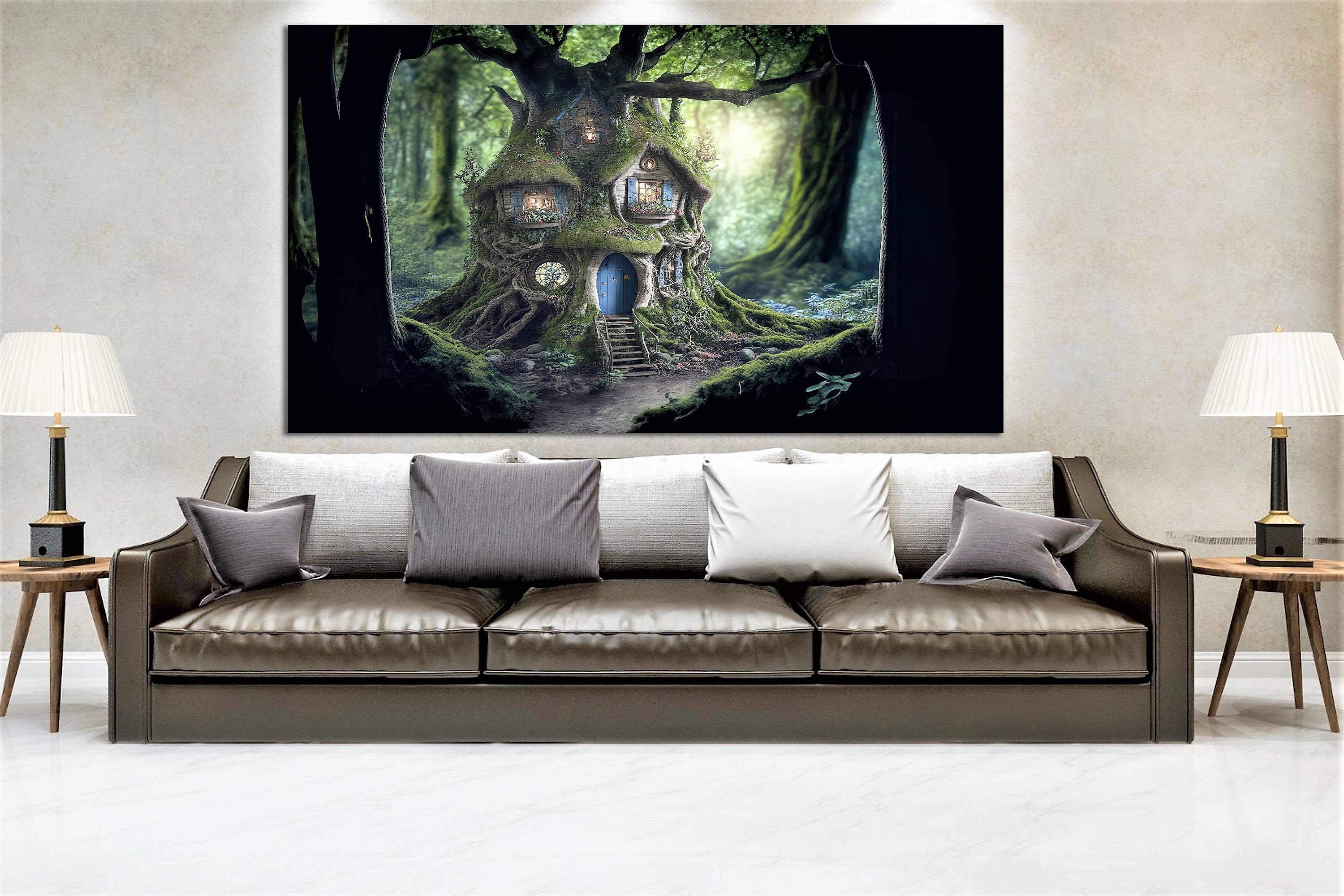 Mysterious Forest, Fantasy Art Forest, Forest Wall Art, Magical Forest ...