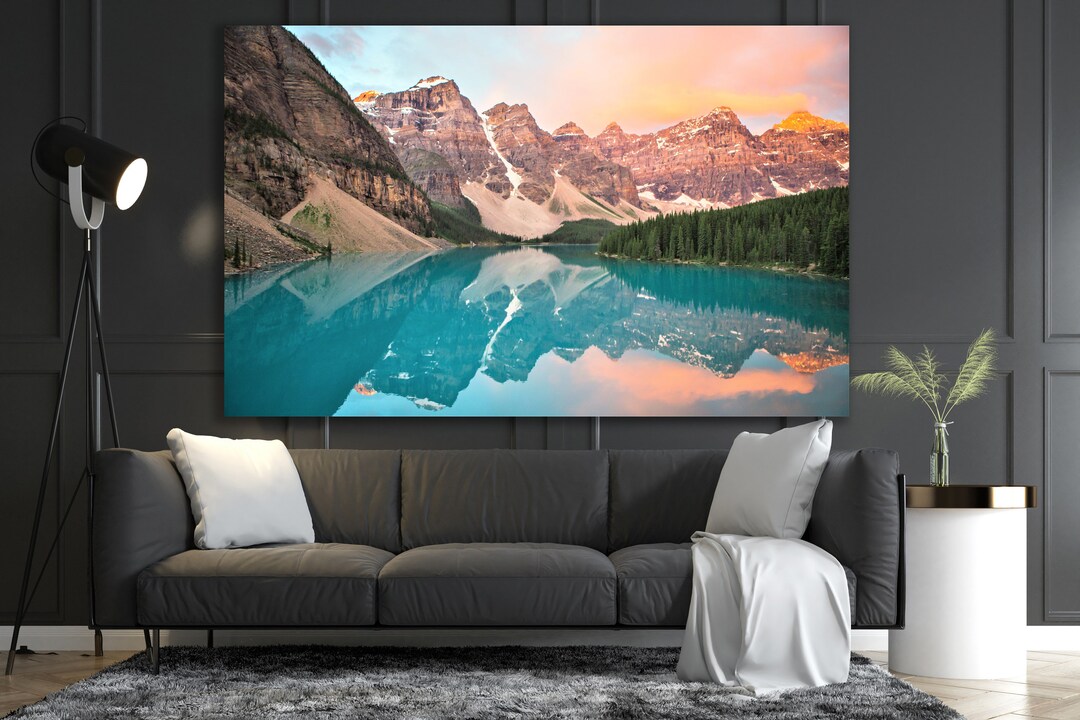 Moraine Lake Canvas Print, Rocky Mountain Landscape, National Park Art ...