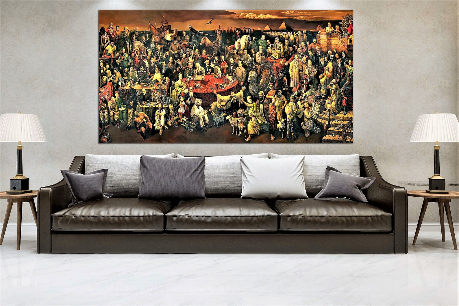 Discussing the Divine Comedy, 103 Famous People, Canvas Wall Art, Dante ...