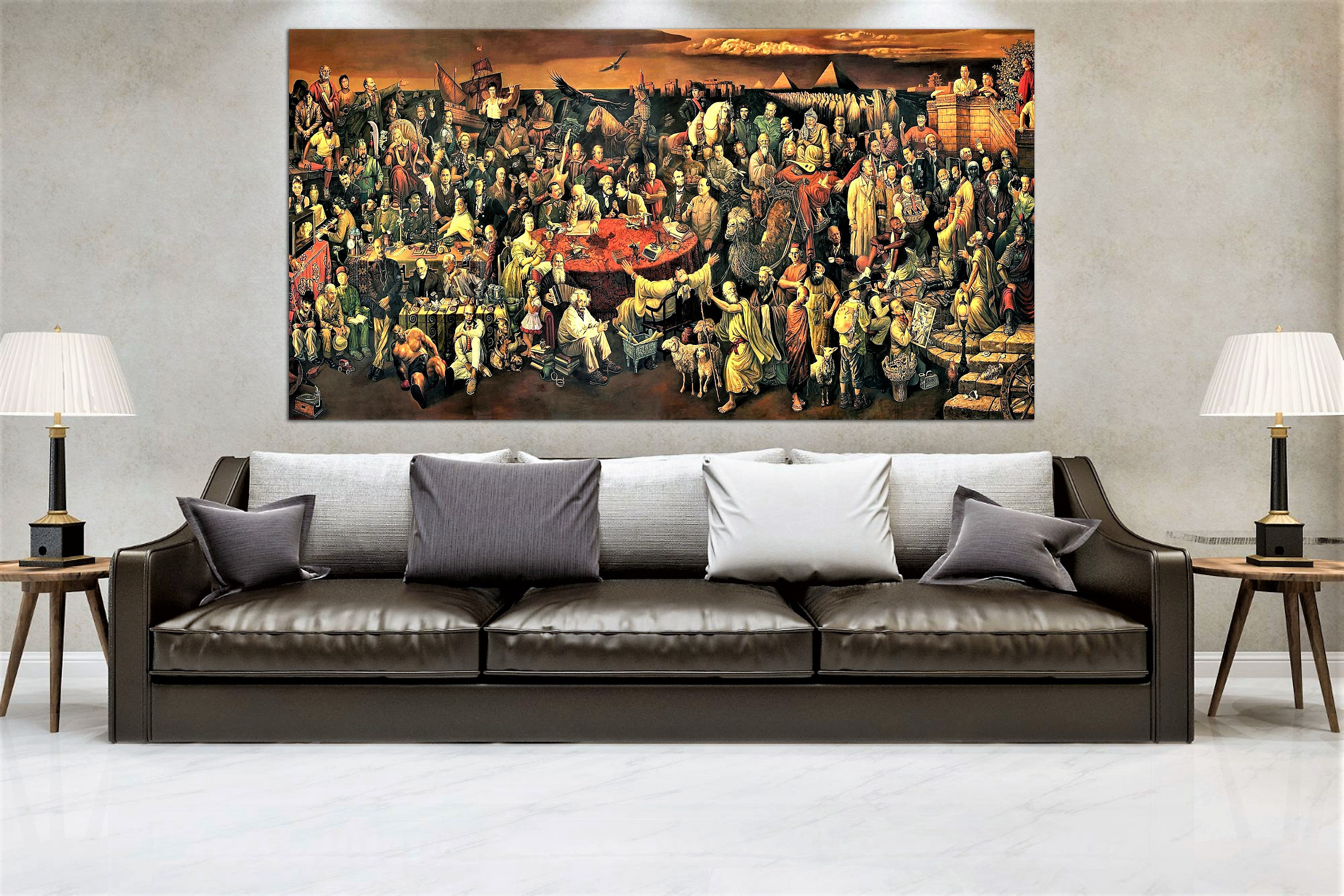 Discussing the Divine Comedy, 103 Famous People, Canvas Wall Art, Dante ...