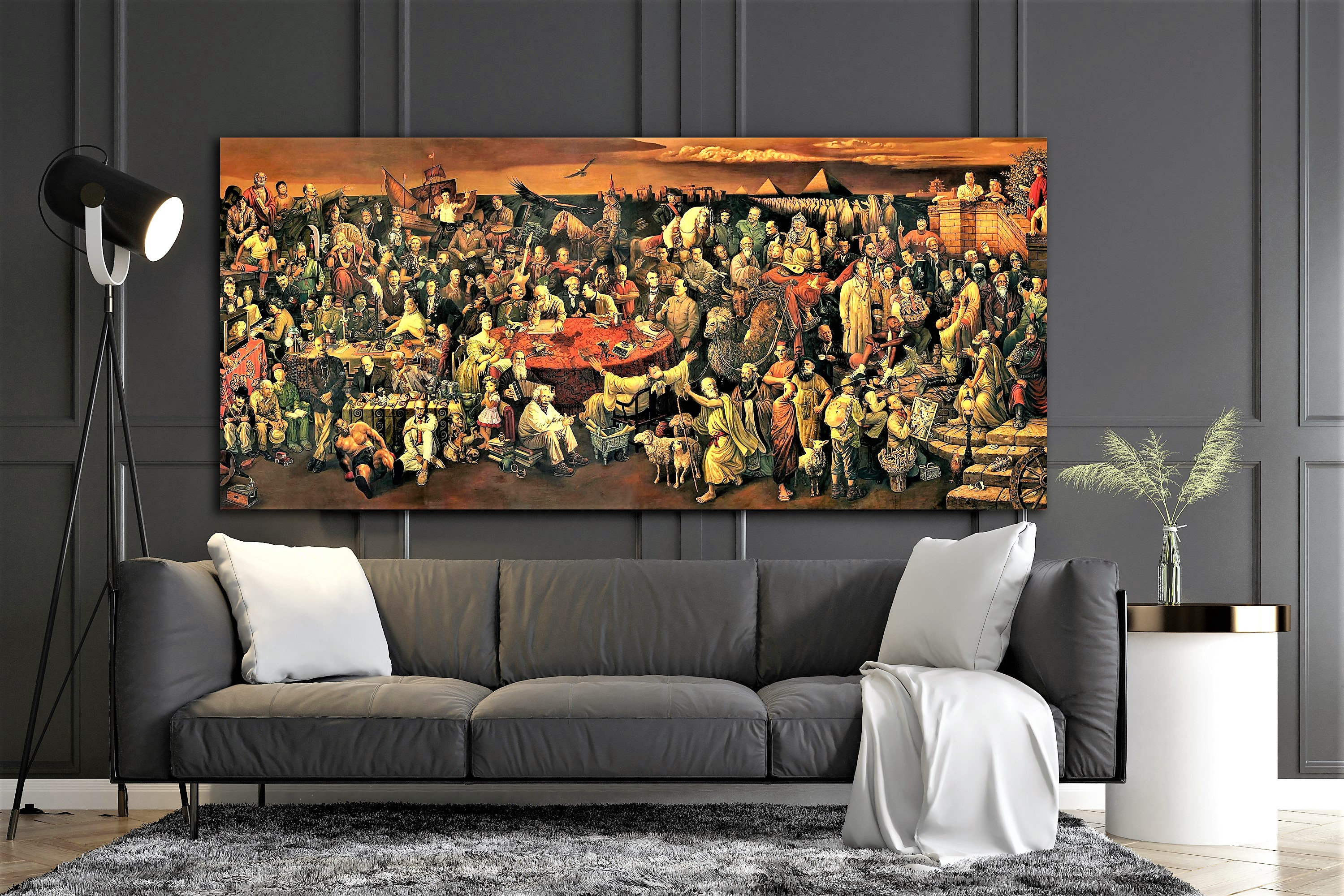 Discussing the Divine Comedy, 103 Famous People, Canvas Wall Art, Dante ...