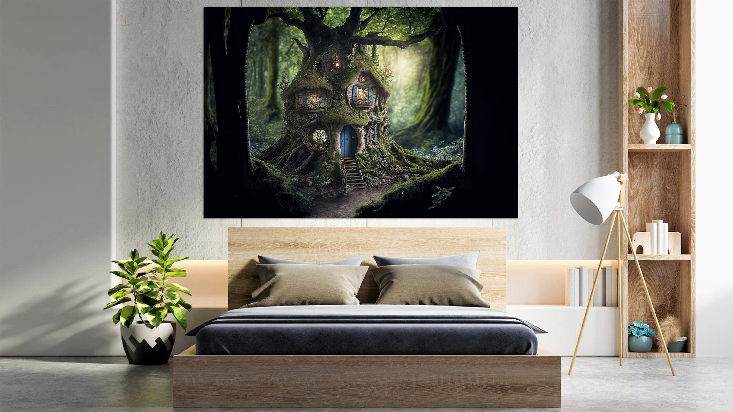 Mysterious Forest, Fantasy Art Forest, Forest Wall Art, Magical Forest ...