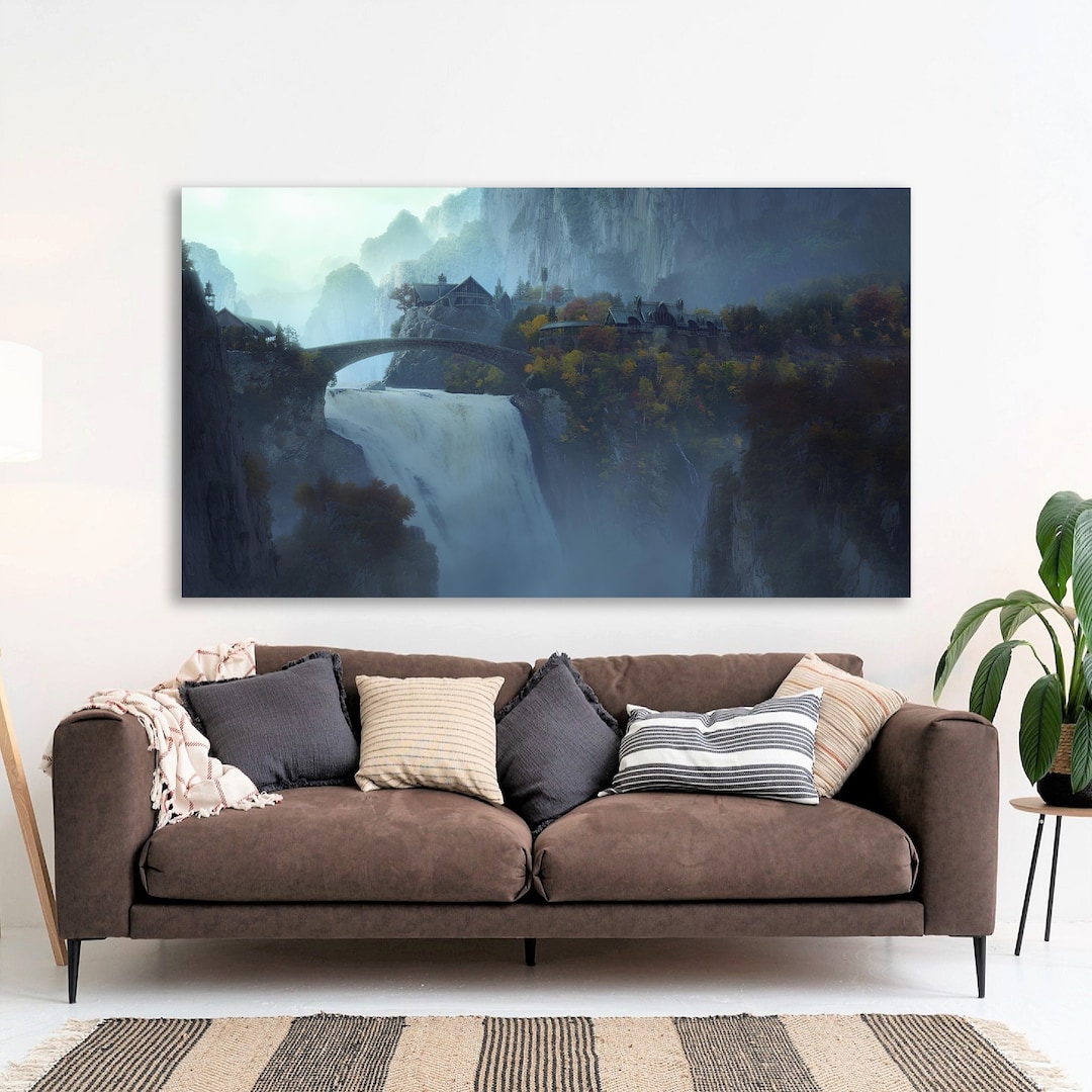 Rivendell Print on Canvas, Rivendell Poster, Rivendell Art, Lotr Art ...