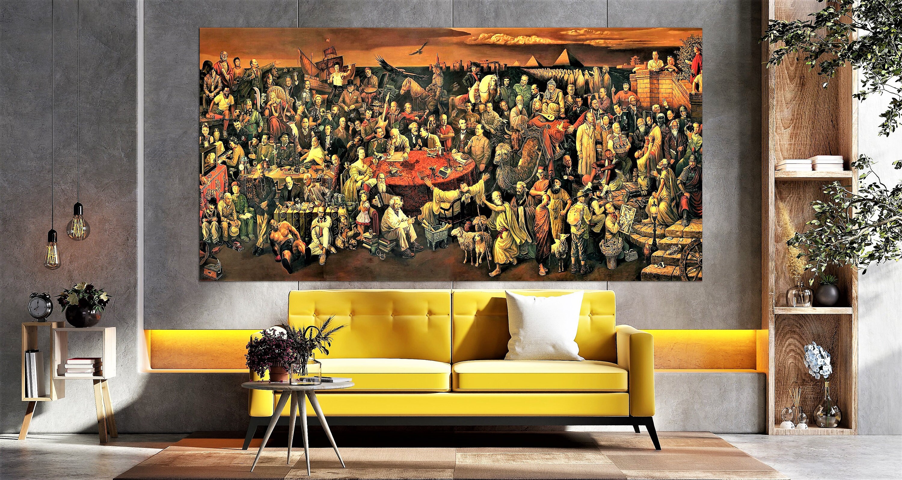 Discussing the Divine Comedy, 103 Famous People, Canvas Wall Art, Dante ...