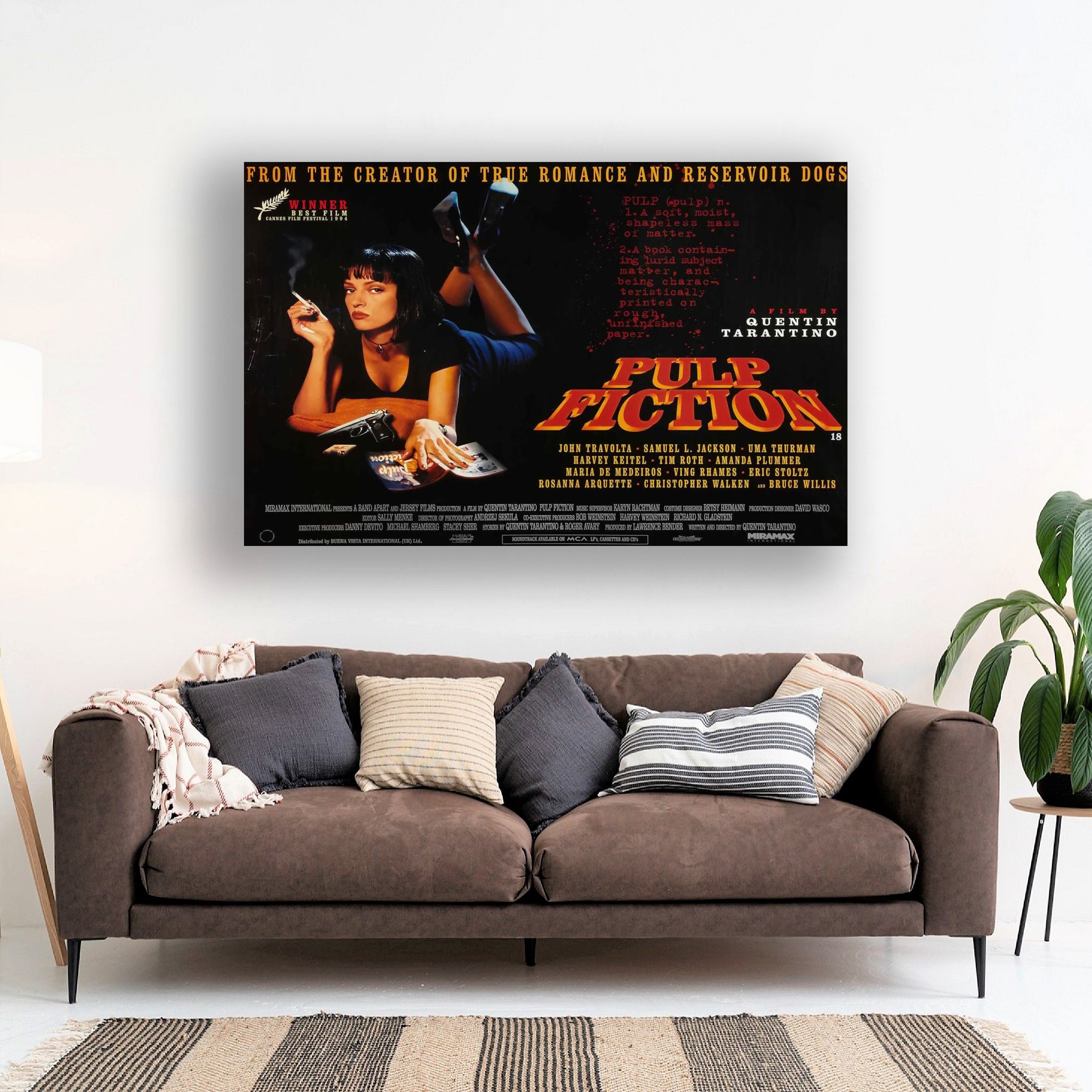 Movie Canvas Art, Pulp Fiction Poster, Pulp Fiction Wall Art, Film ...