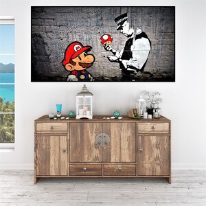 Super Mario, Banksy, Super Mario Grafitti, Mario Printable Poster ...