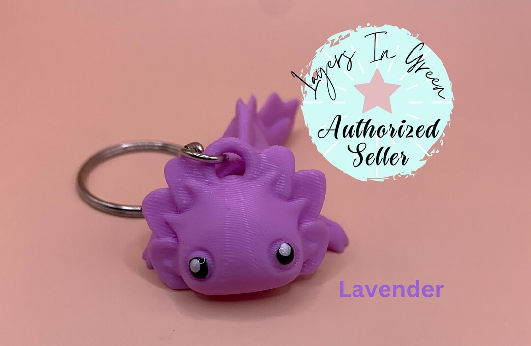 Axolotl Keychain Articulated 3D Print Fidget Axolotl Fidget Toy - Etsy UK