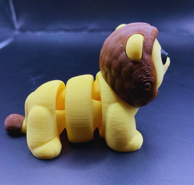 Lion Fidget Toy Articulating Lion Toy 3D Print - Etsy
