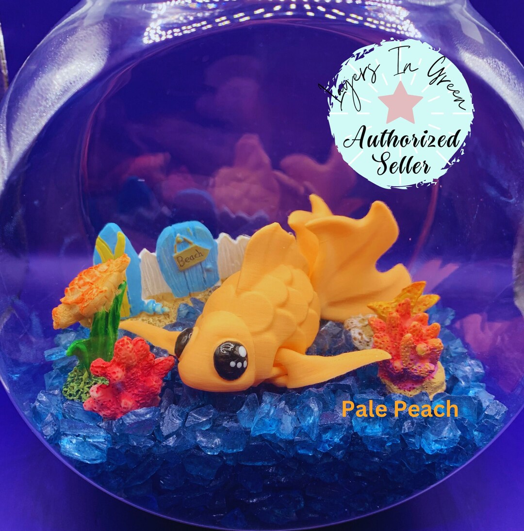 3D Printed Goldfish Articulating Fidget Toy Fish Fidget - Etsy