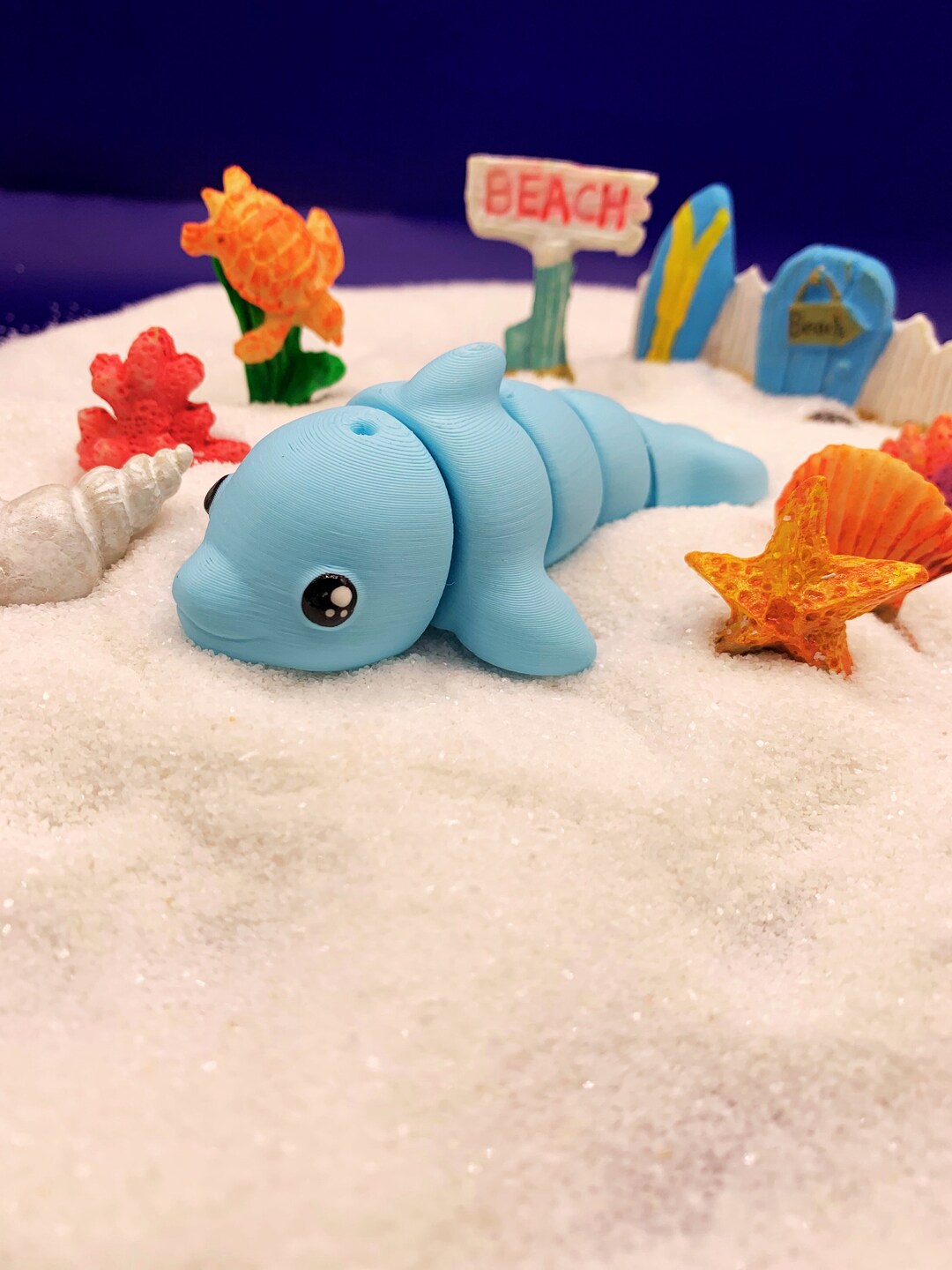 Dolphin Fidget Toy 3D Print Articulating Dolphin Toy - Etsy