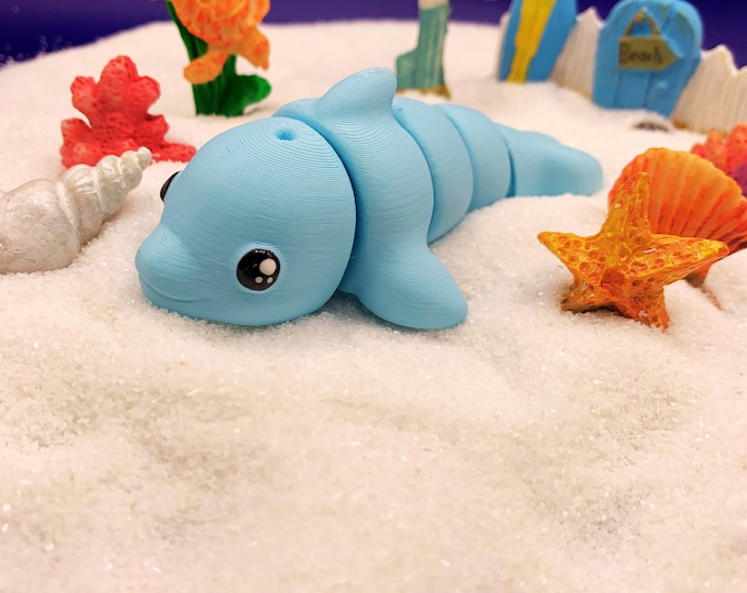 Dolphin Fidget Toy 3D Print Articulating Dolphin Toy - Etsy
