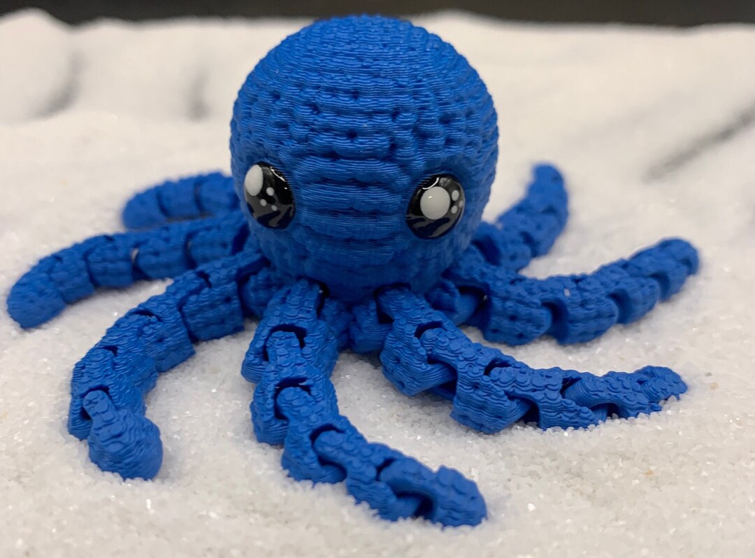 Crochet Octopus Fidget Toy 3D Print Articulating Toy Octopus Toy - Etsy
