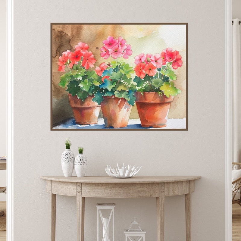 Geranium Painting - Etsy
