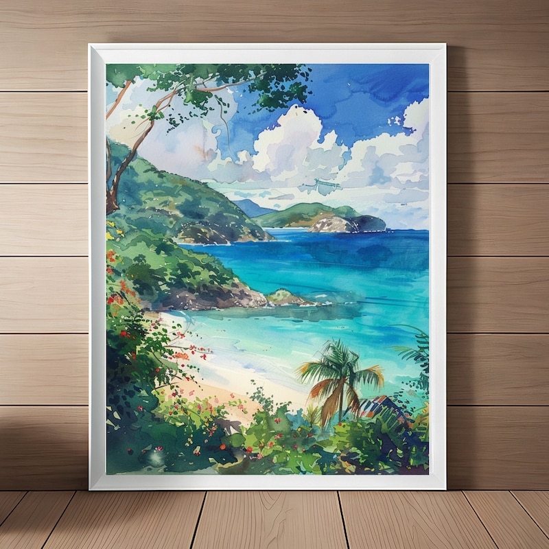 Watercolor Seascape - Etsy