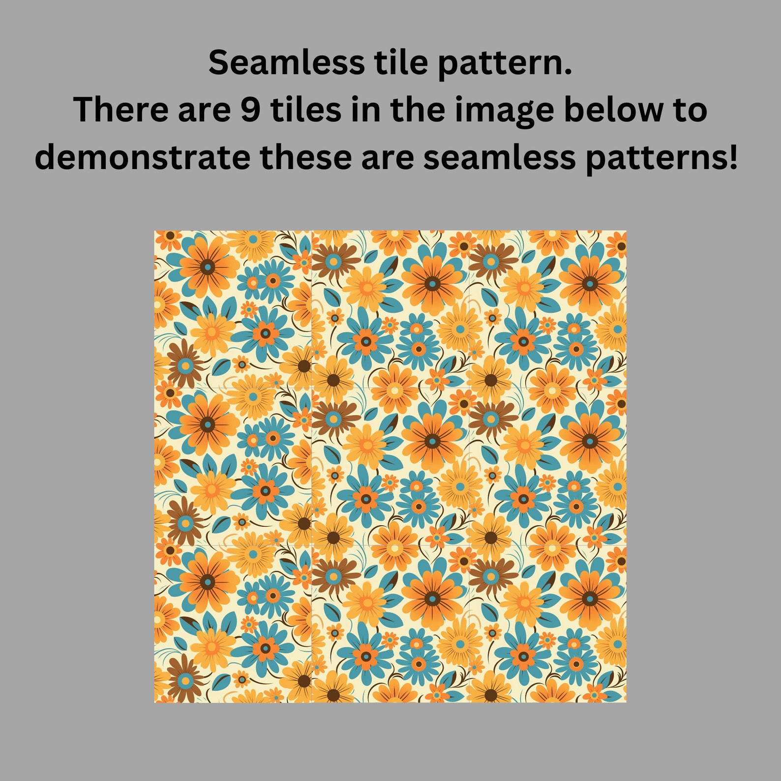 Retro Groovy Digital Paper: 70s Floral Patterns (digital Download) - Etsy