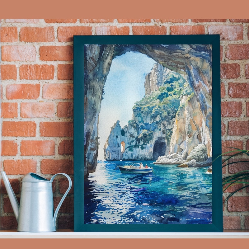 Blue Grotto Landscape - Etsy