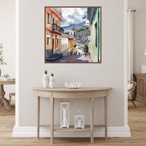Quito Ecuador Watercolor Print: Vintage Andean Streetscape (digital ...