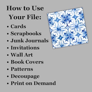 Blue Italian Tile Digital Paper Watercolor Mediterranean Seamless Tiles ...