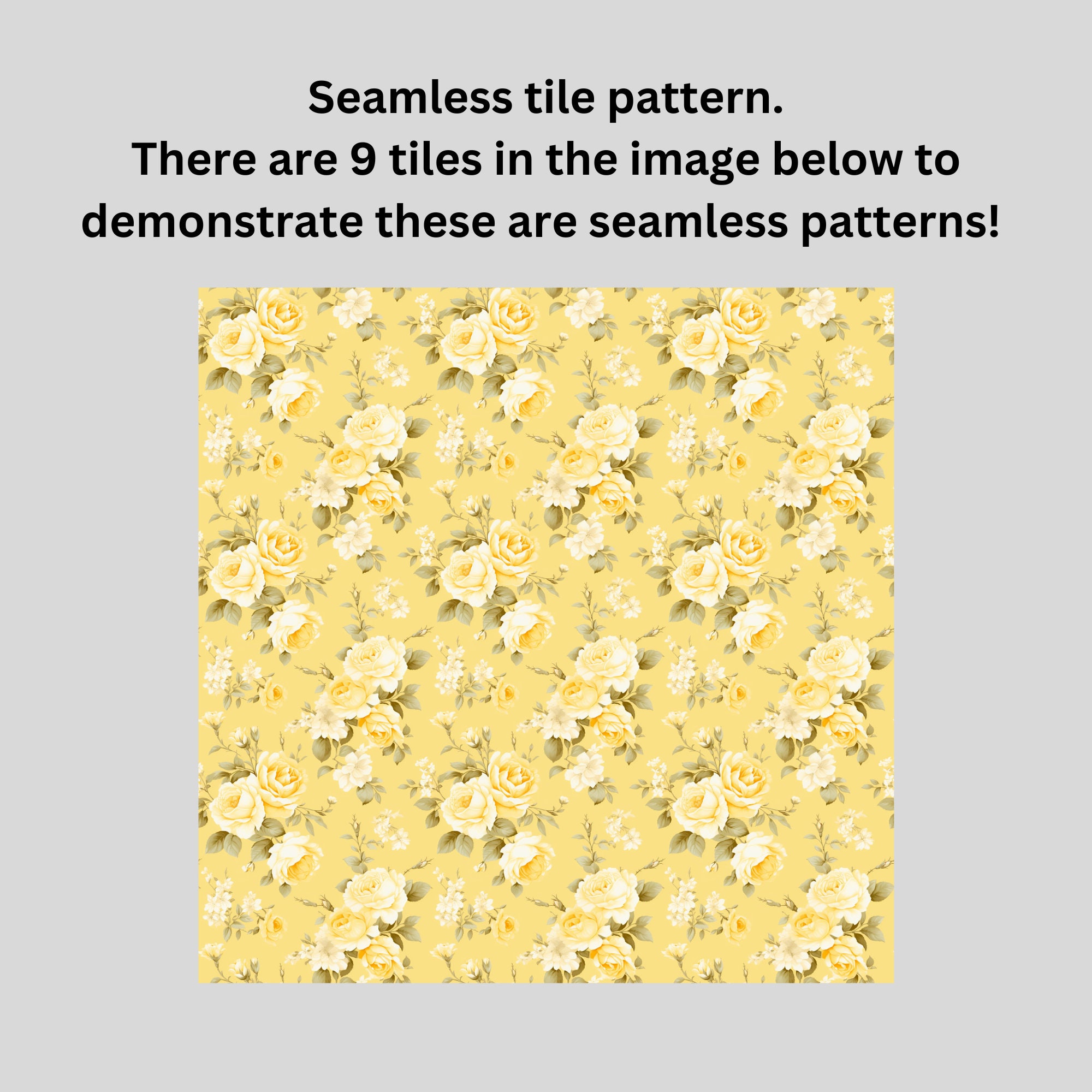 Yellow Roses Digital Papers, Floral Digital Paper Pack, Digital ...