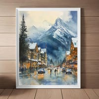 Printable Banff National Park Poster, Lake Moraine Travel Poster, Banff Canada Wall Art, Home ...