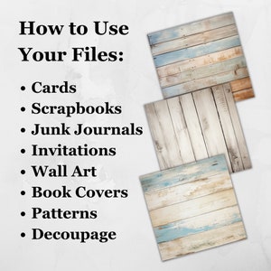 Shabby Wood Background Digital Papers, Rustic Wood Digital Distressed ...